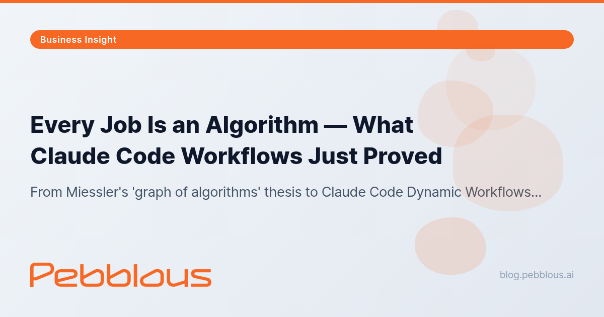 Every Job Is an Algorithm — What Claude Code Workflows Just Proved ...