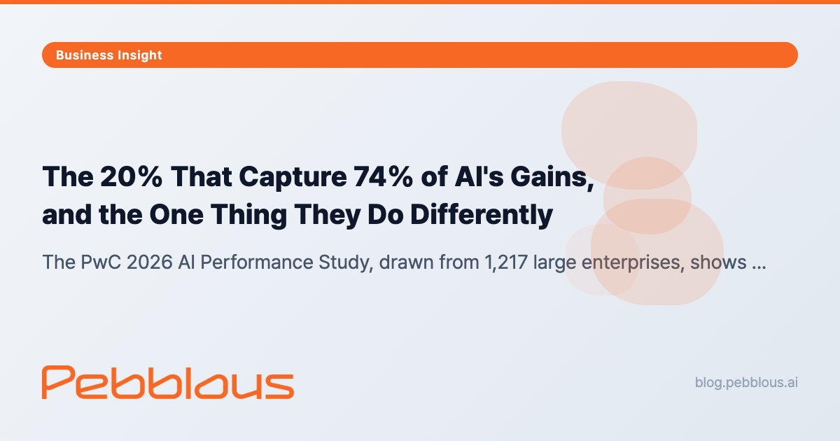 AI ROI Gap of 7.2x — Inside the PwC 2026 AI Performance Study | Pebblous